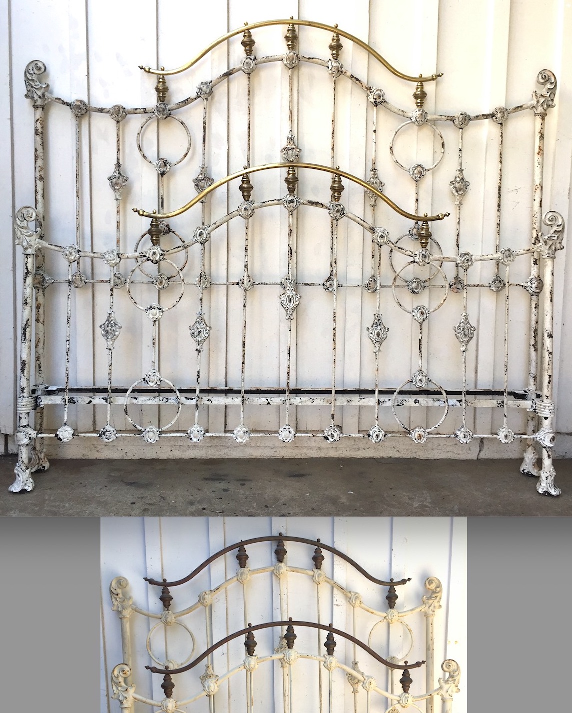 Cast iron double bed store
